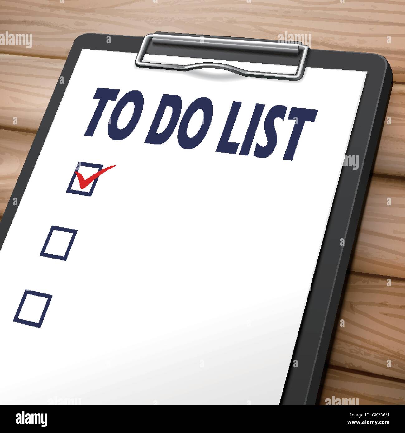 to do list clipboard 3D image with check boxes on it Stock Vector Image ...
