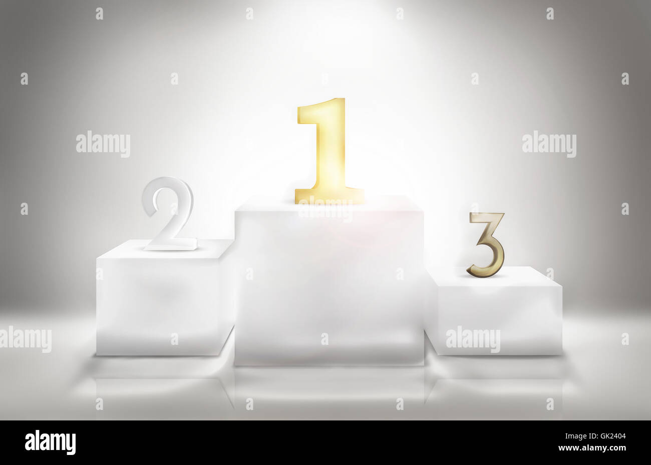Winner Podium 1st 2nd 3rd 3D Render design graphic Stock Photo - Alamy