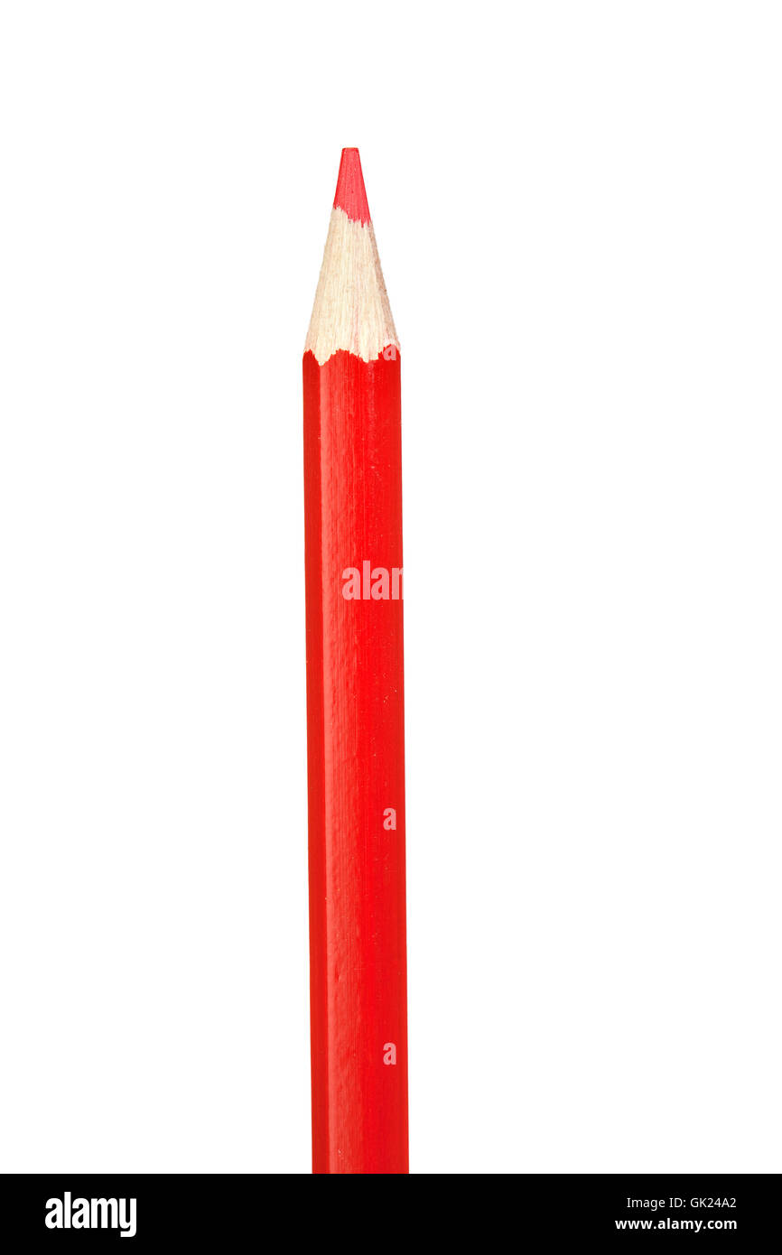 Single red drawing pencil hi-res stock photography and images - Alamy
