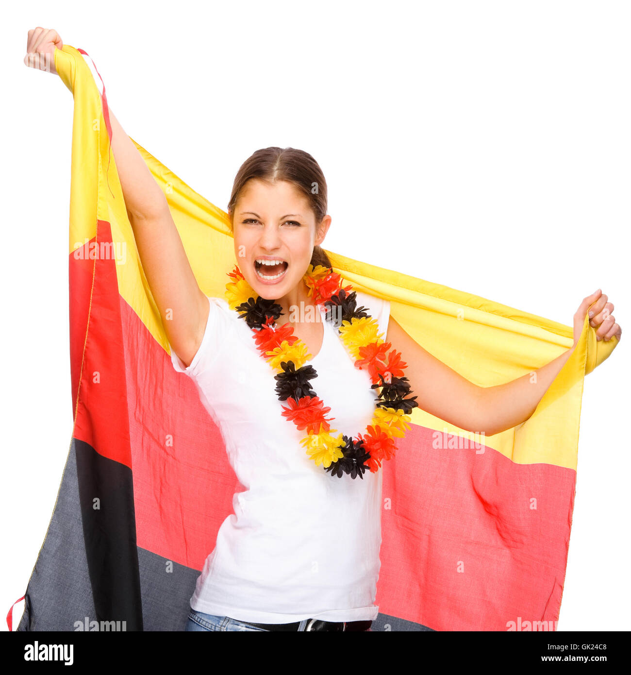 woman with germany flag Stock Photo - Alamy