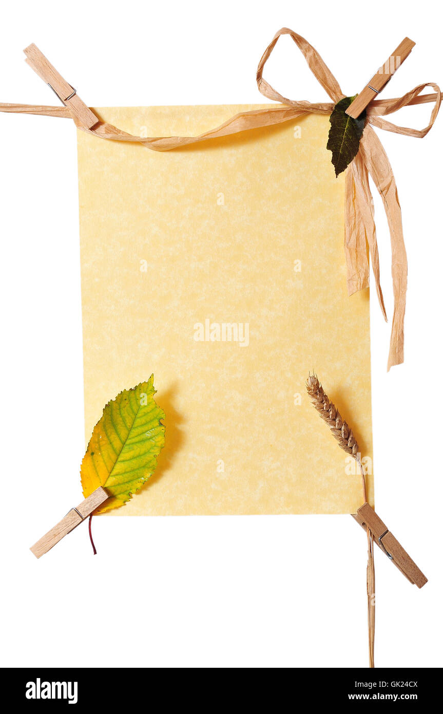 Sheet paper autumn leaves Cut Out Stock Images & Pictures - Alamy