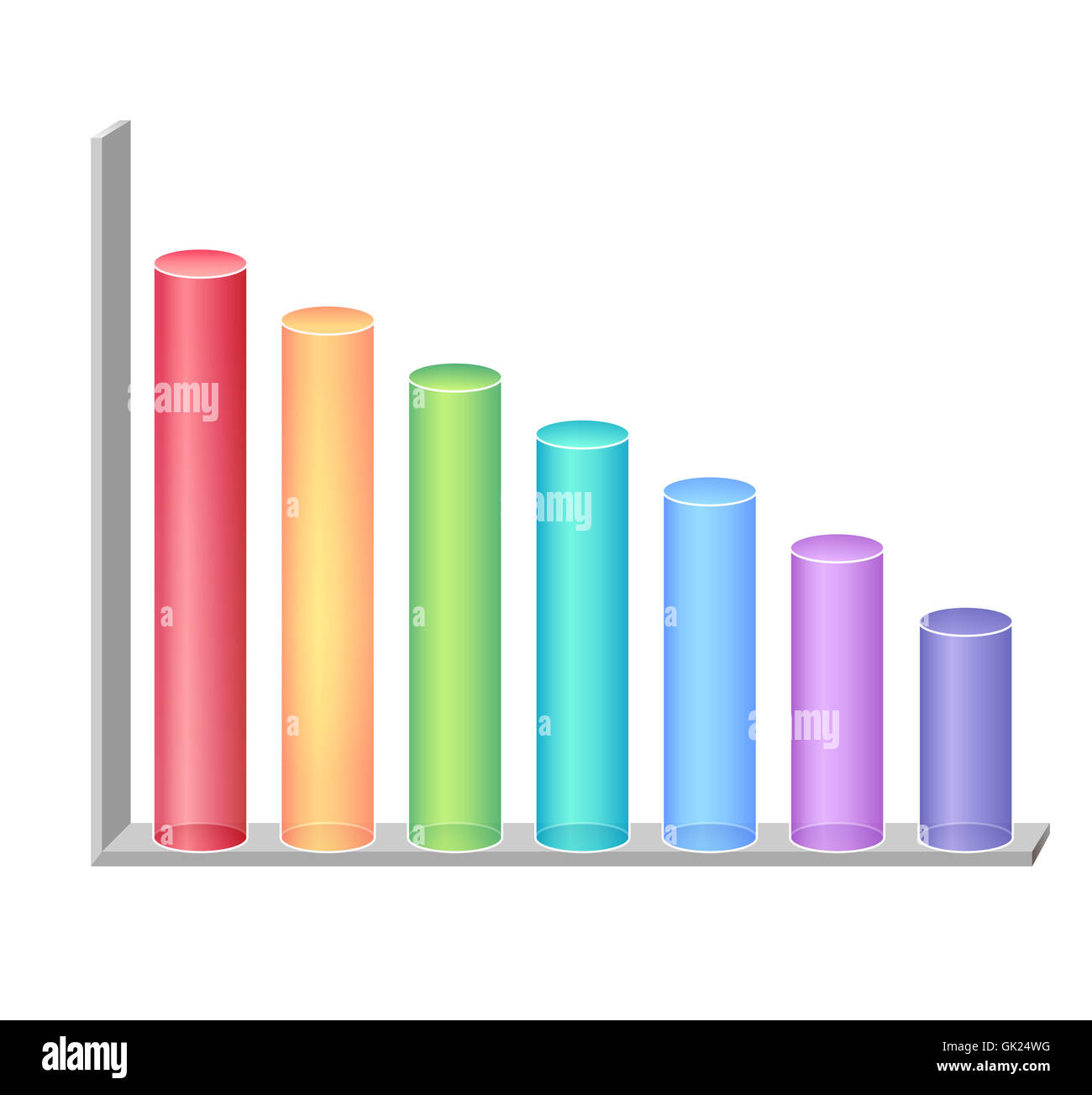 Blue decline chart Cut Out Stock Images & Pictures - Alamy