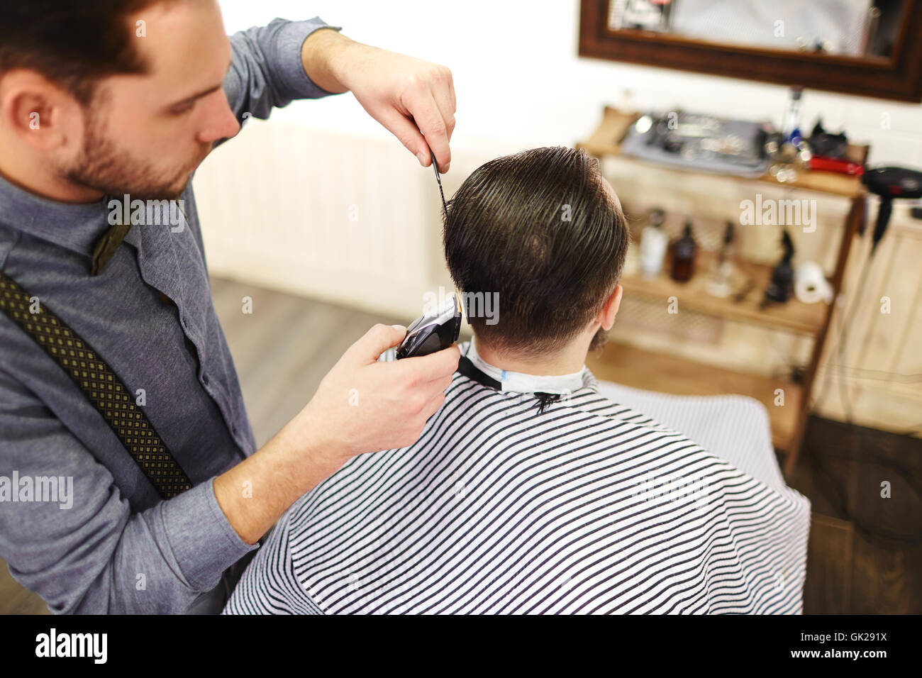 Perfect trim at barbershop Stock Photo - Alamy