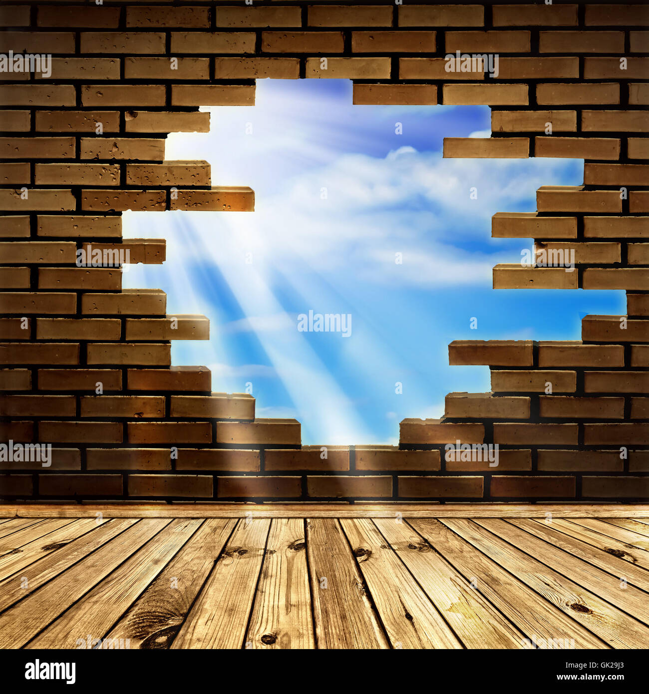 entrance sunlight wall Stock Photo - Alamy