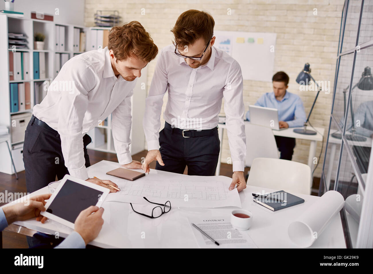 Architects at work Stock Photo - Alamy