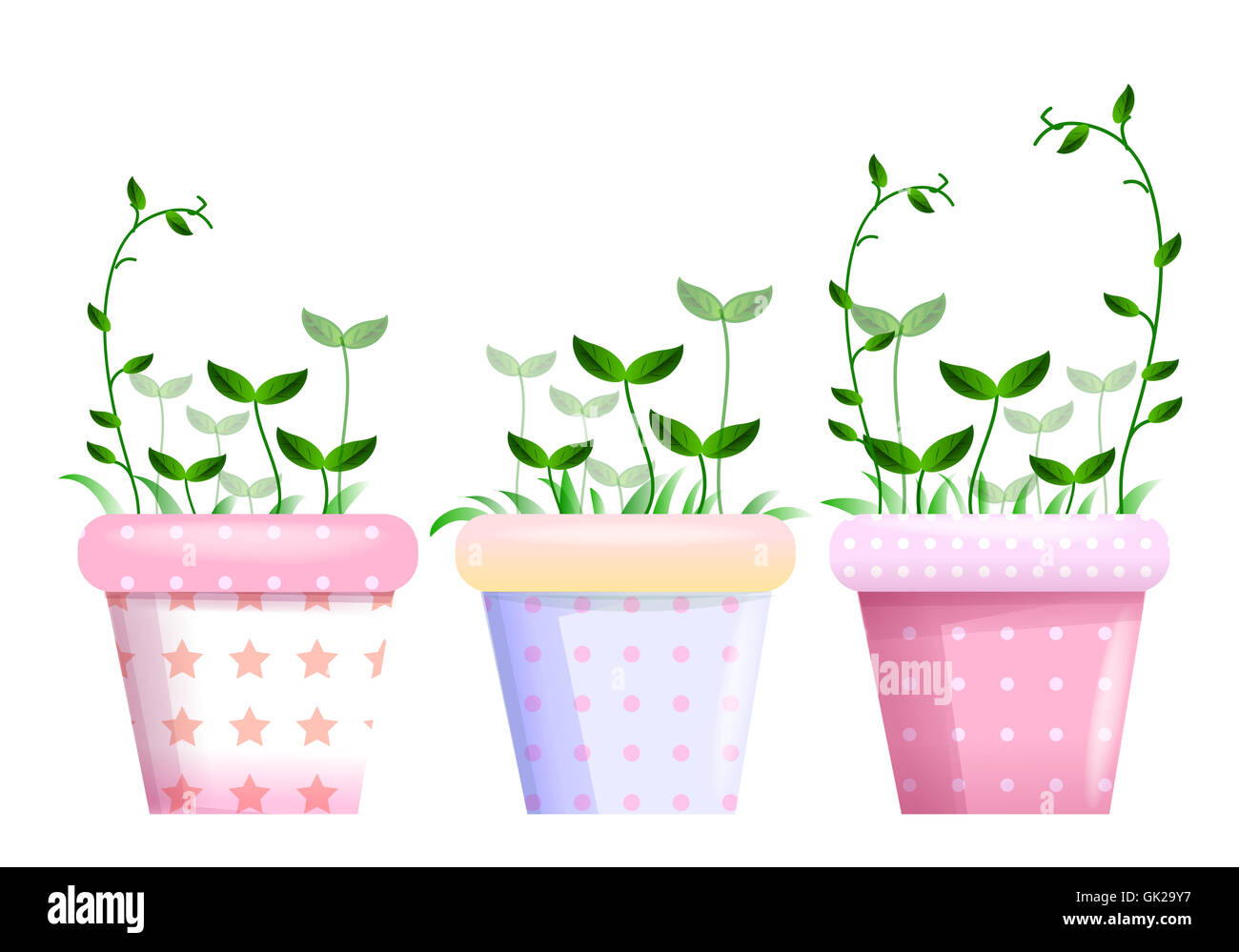 Cartoon green leaves Cut Out Stock Images & Pictures - Alamy