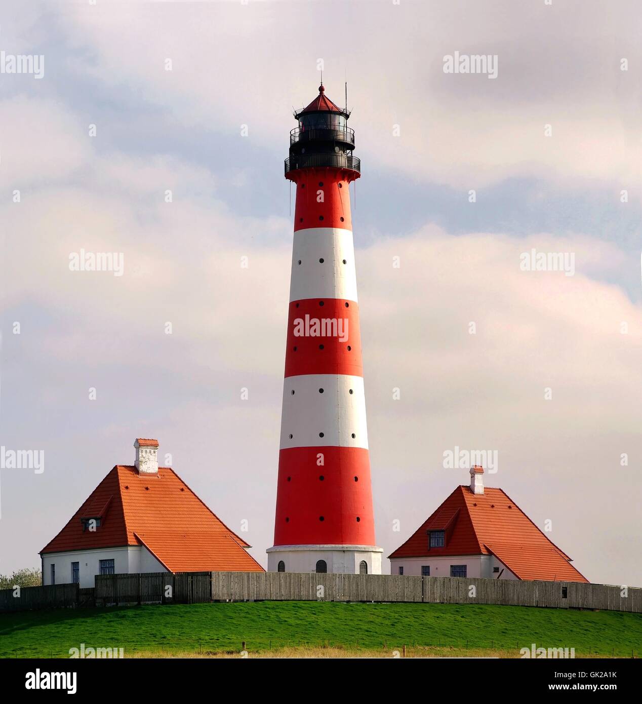 lighthouse westerhever panorama Stock Photo - Alamy