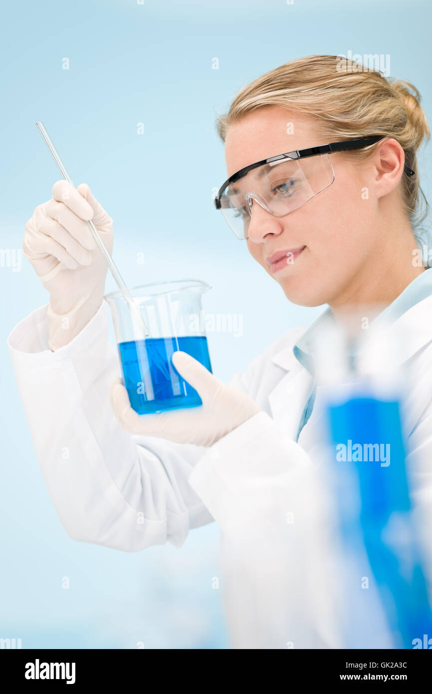 woman experiment research Stock Photo - Alamy