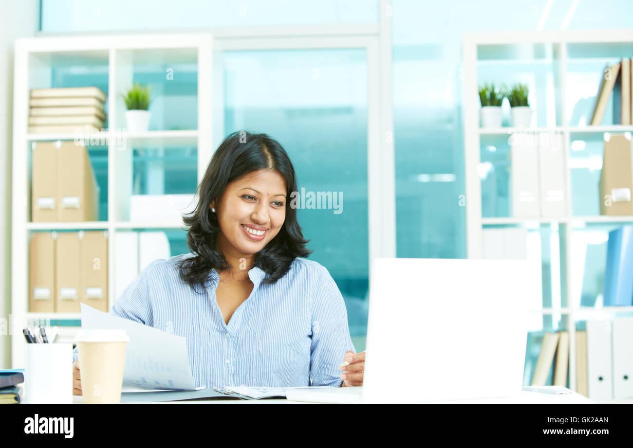 Working at office Stock Photo - Alamy