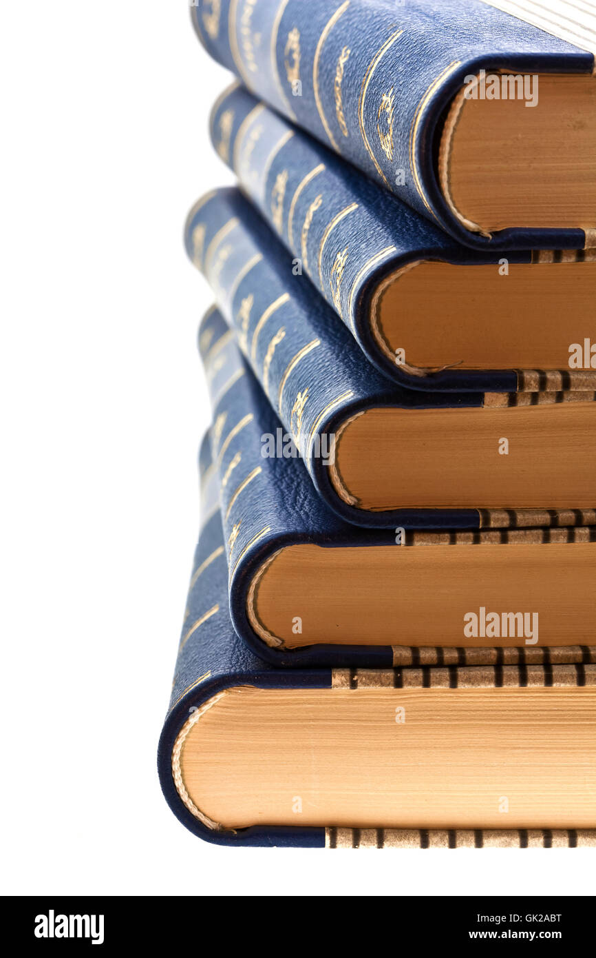 education books stack Stock Photo - Alamy
