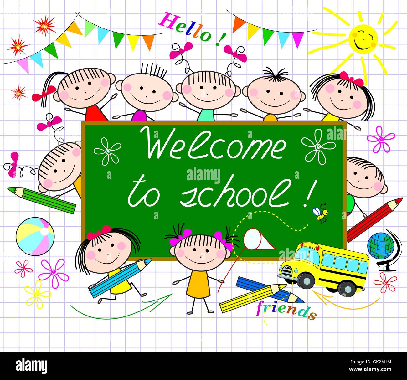 Welcome to school Stock Vector Image & Art - Alamy