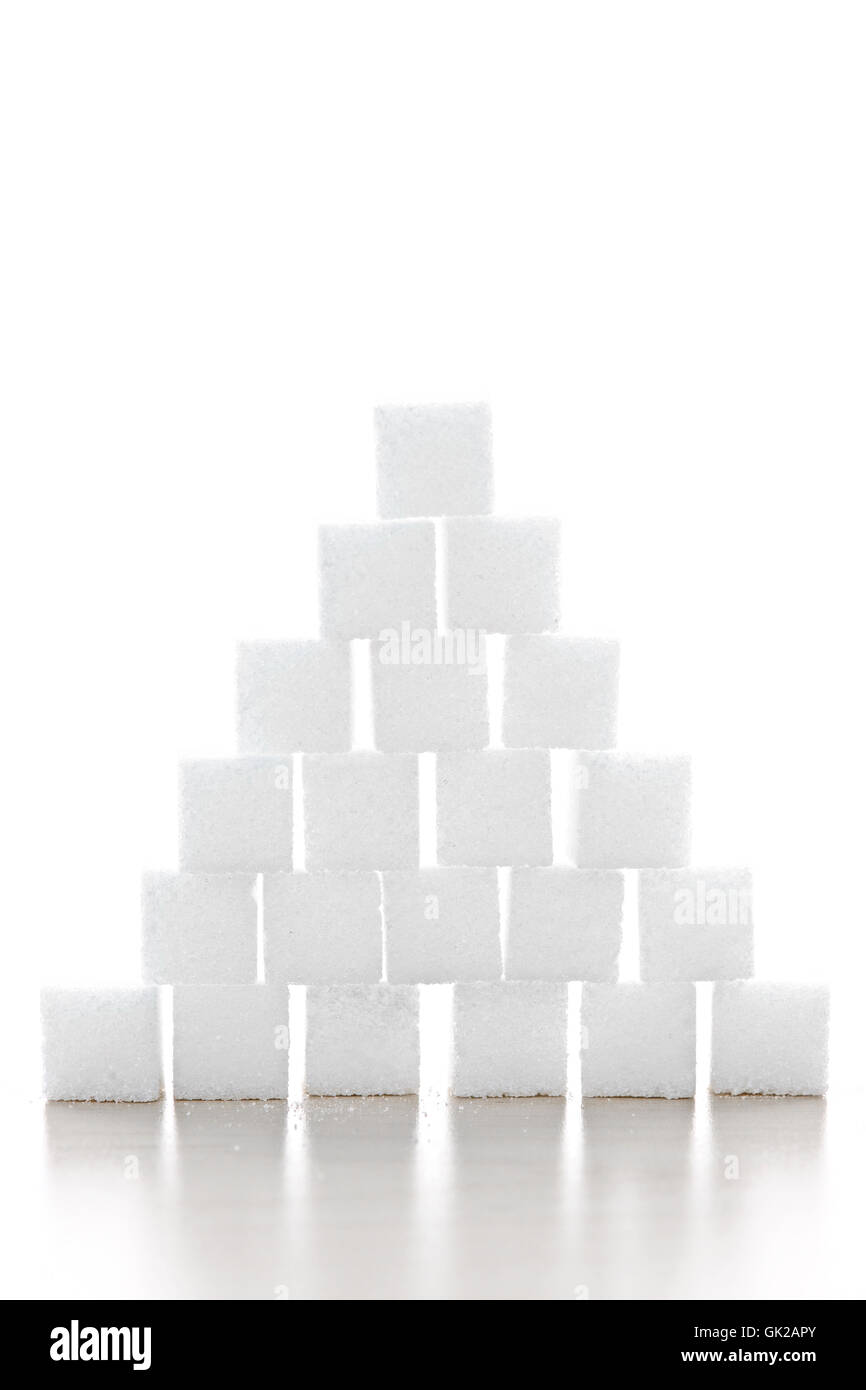 sugar pyramid stacked Stock Photo - Alamy