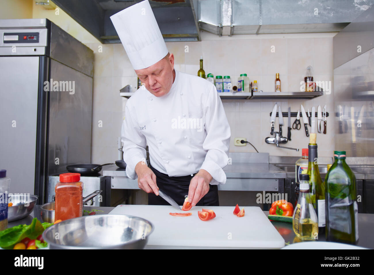 Chef at work Stock Photo - Alamy