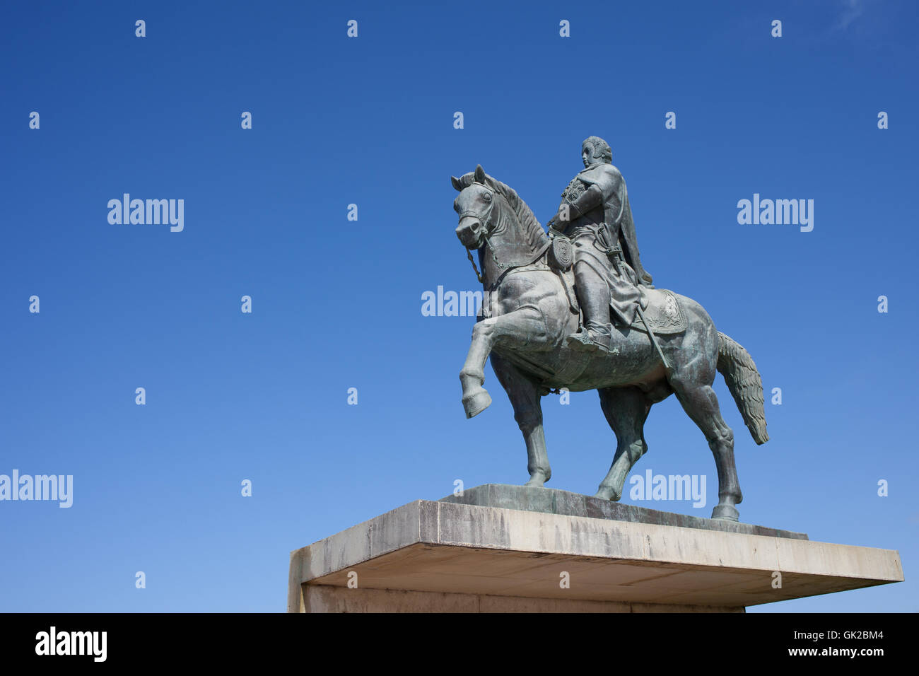 Equestrian Statue Of John VI (D. Joao VI) in Porto, Portugal Stock ...