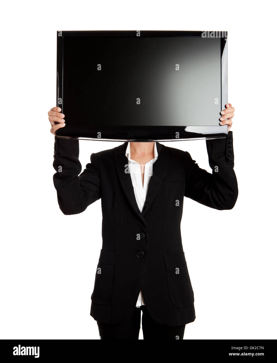 woman monitor hold Stock Photo - Alamy