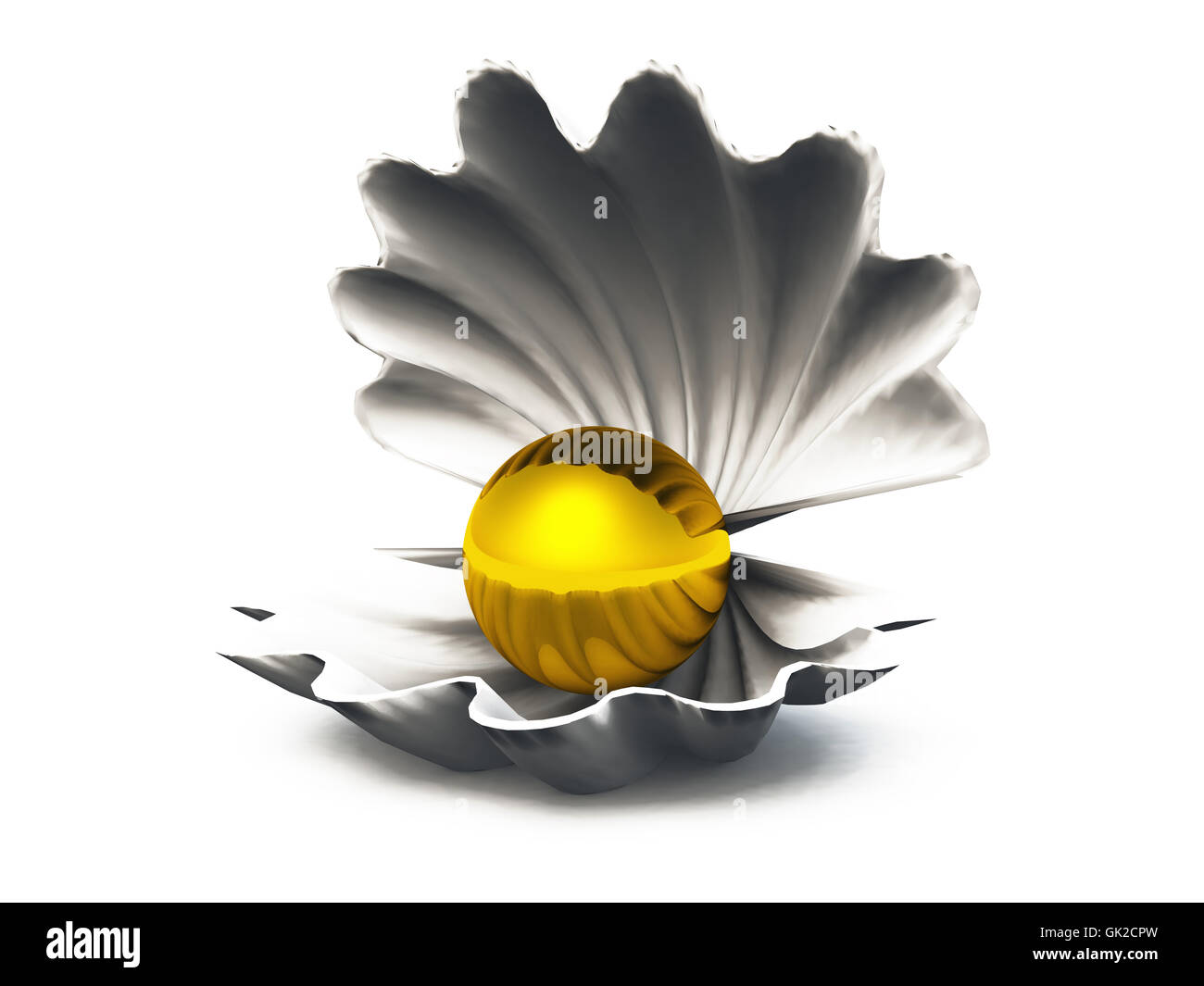 Gold sea shell Cut Out Stock Images & Pictures - Alamy