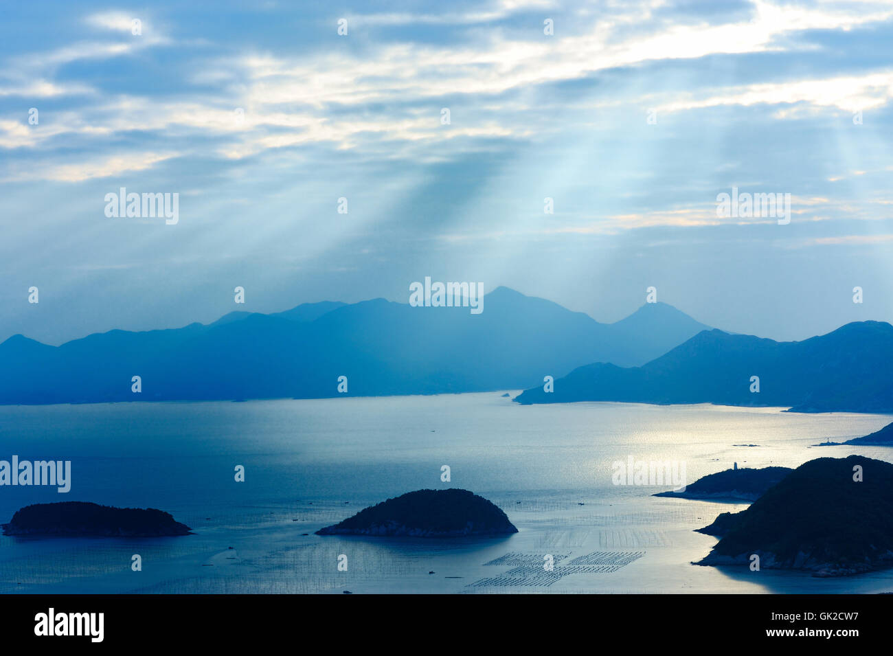 sunrise islands landscape Stock Photo - Alamy