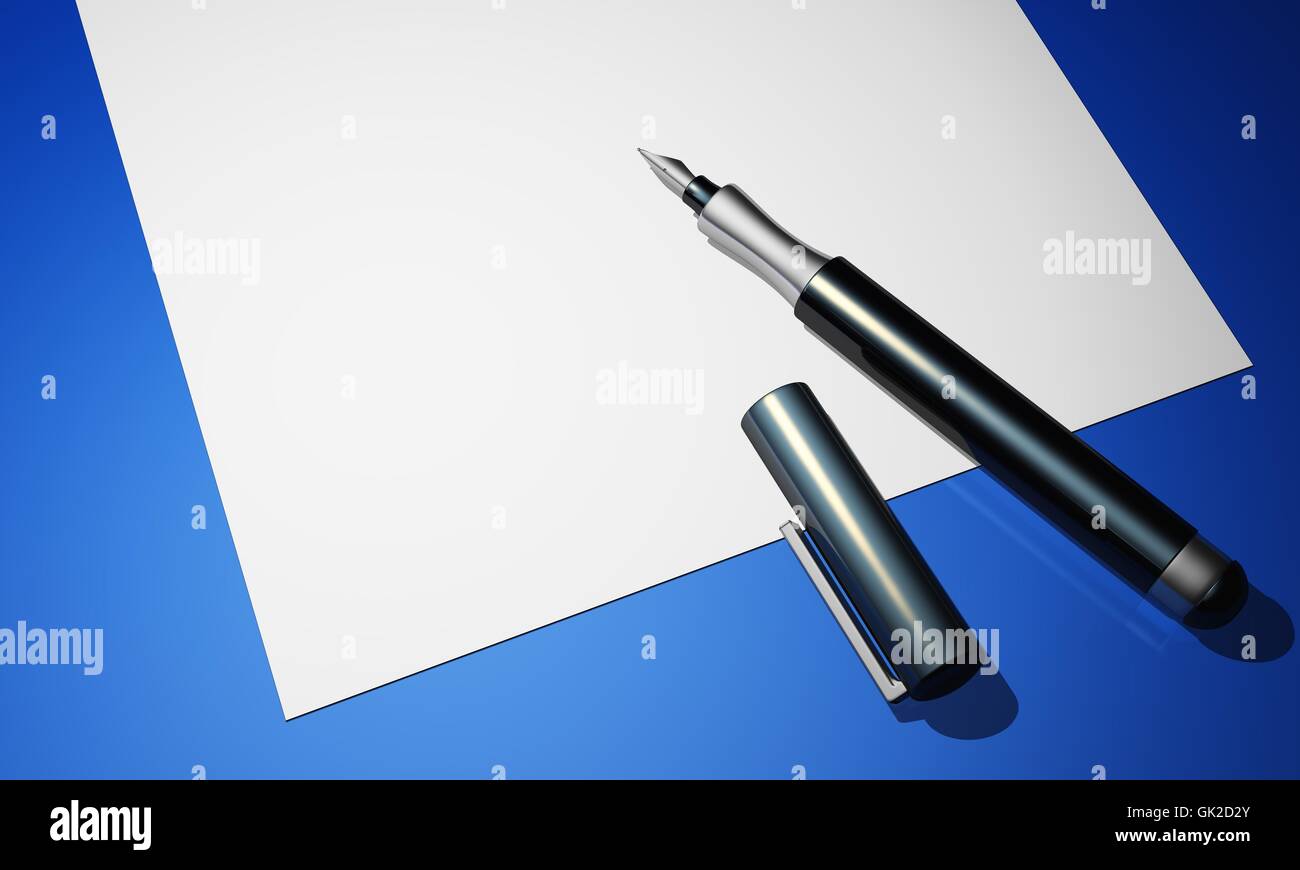 blue contract letter Stock Photo - Alamy