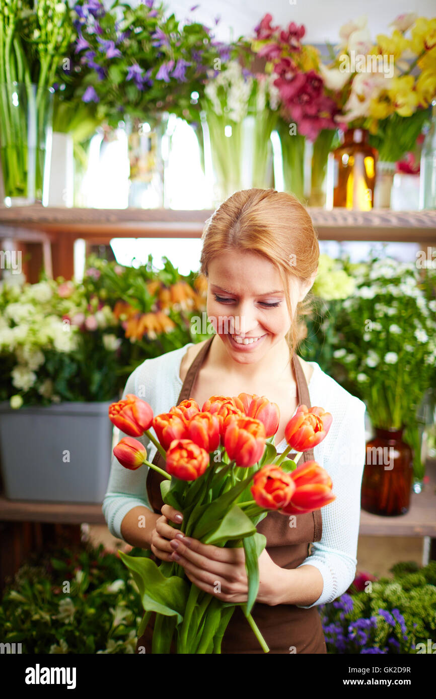 Professional young woman florist hi-res stock photography and images ...
