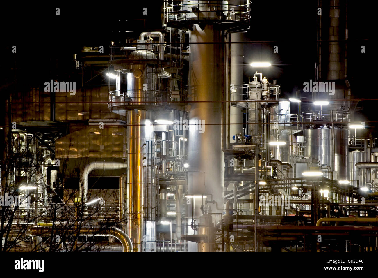 industry industrial night Stock Photo - Alamy