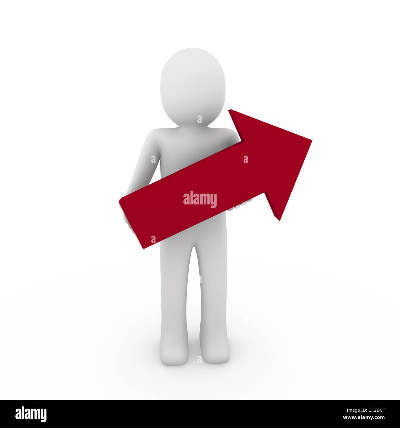 3d human red arrow growth hi-res stock photography and images - Alamy