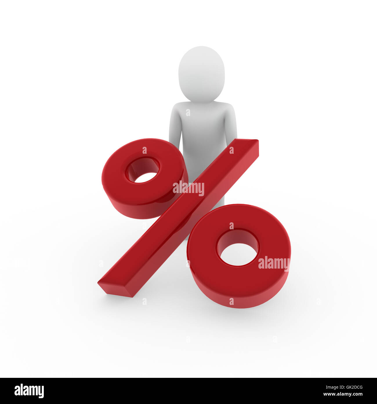 3d human sale percentage red Stock Photo - Alamy