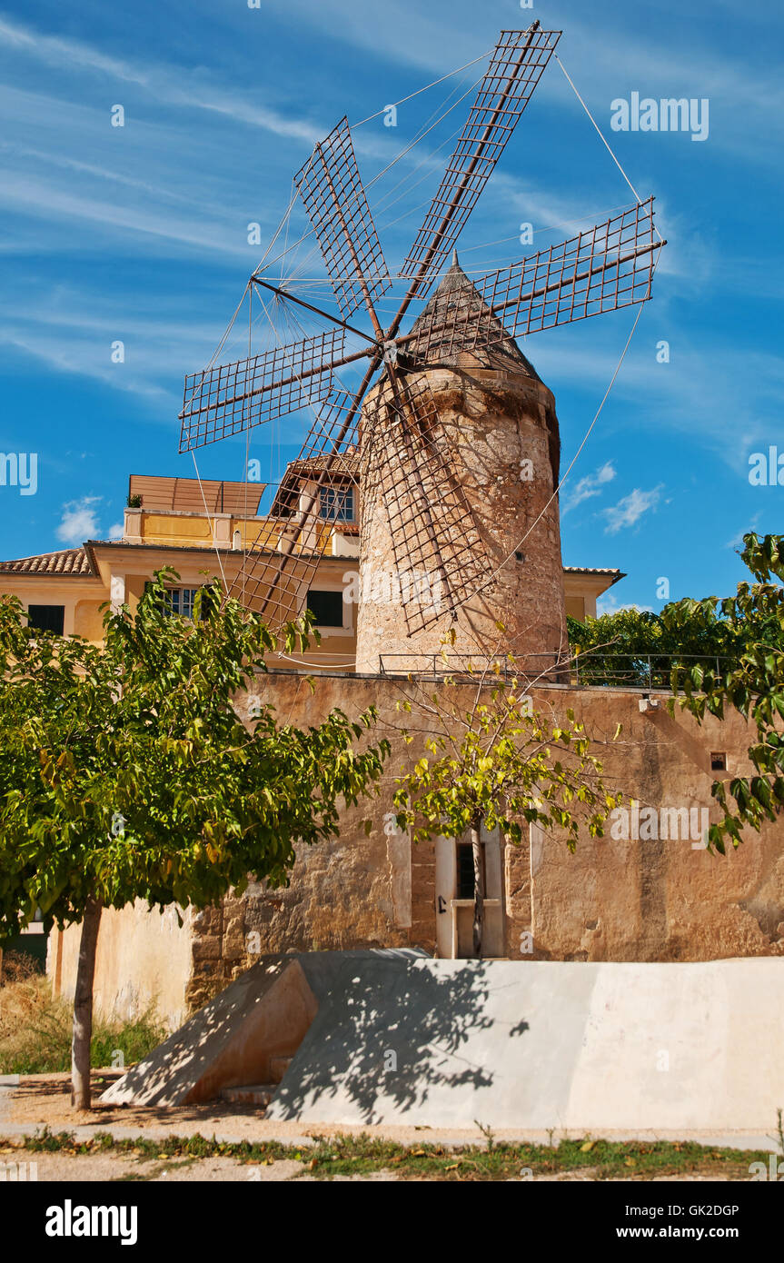 historical mallorca windmill Stock Photo - Alamy