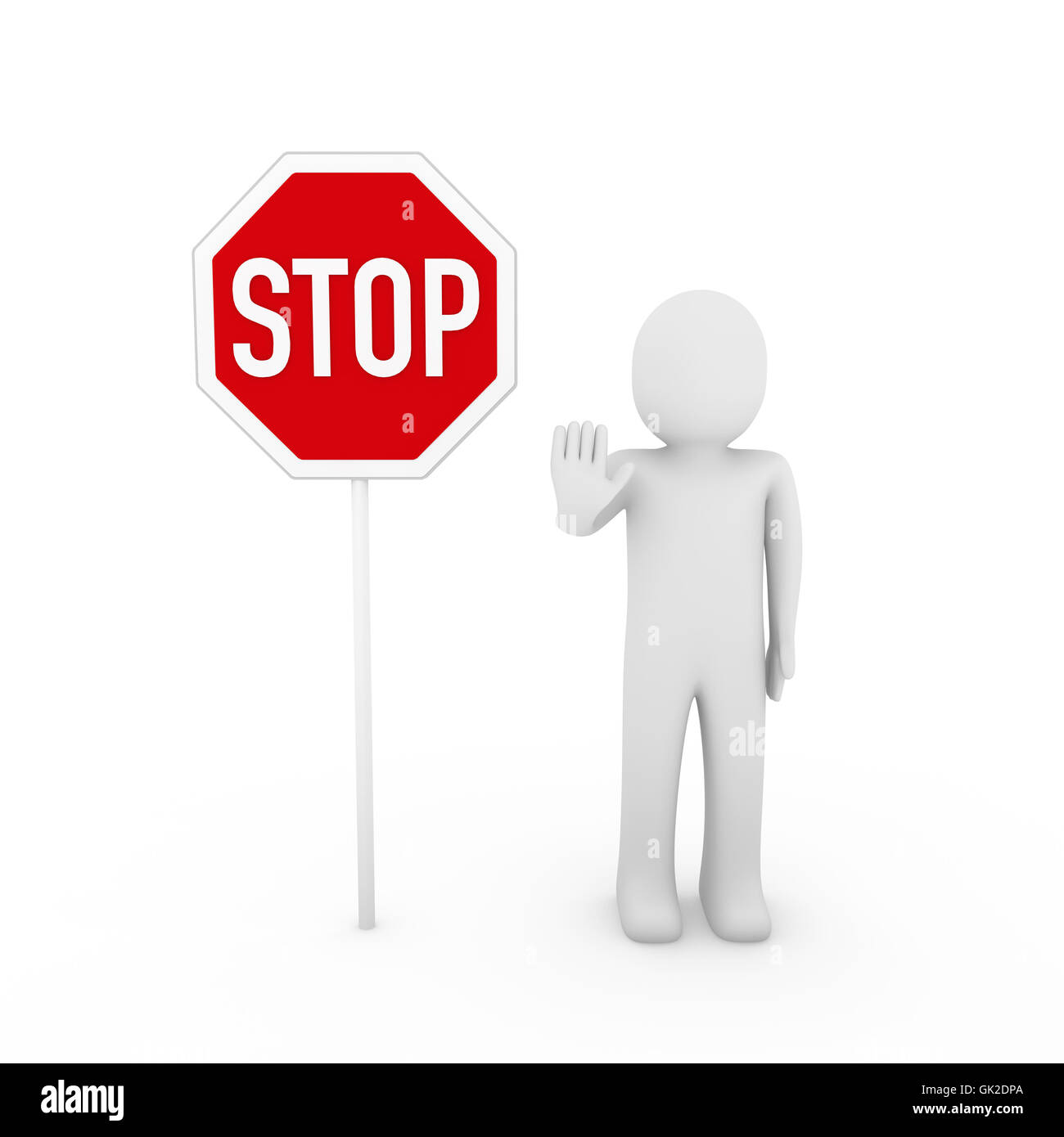 Pictogram hand stop signal image Cut Out Stock Images & Pictures - Alamy