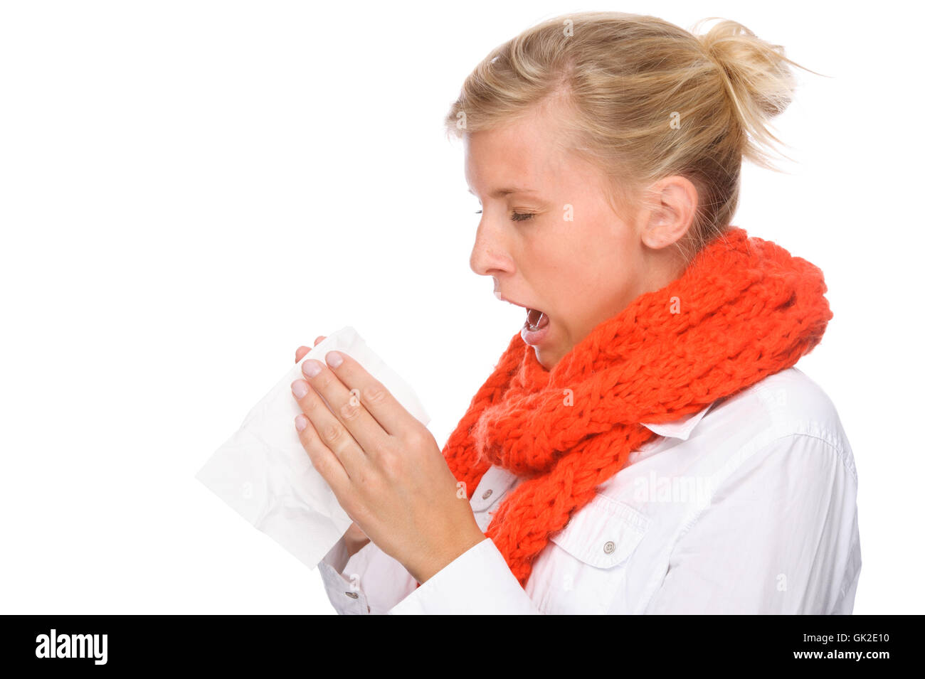 woman cold catarrh Stock Photo - Alamy