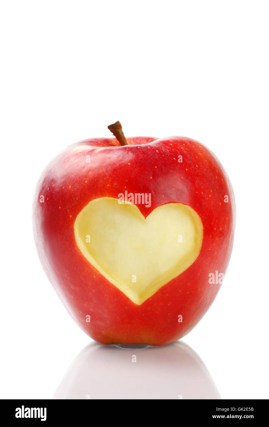 apple with heart Stock Photo - Alamy