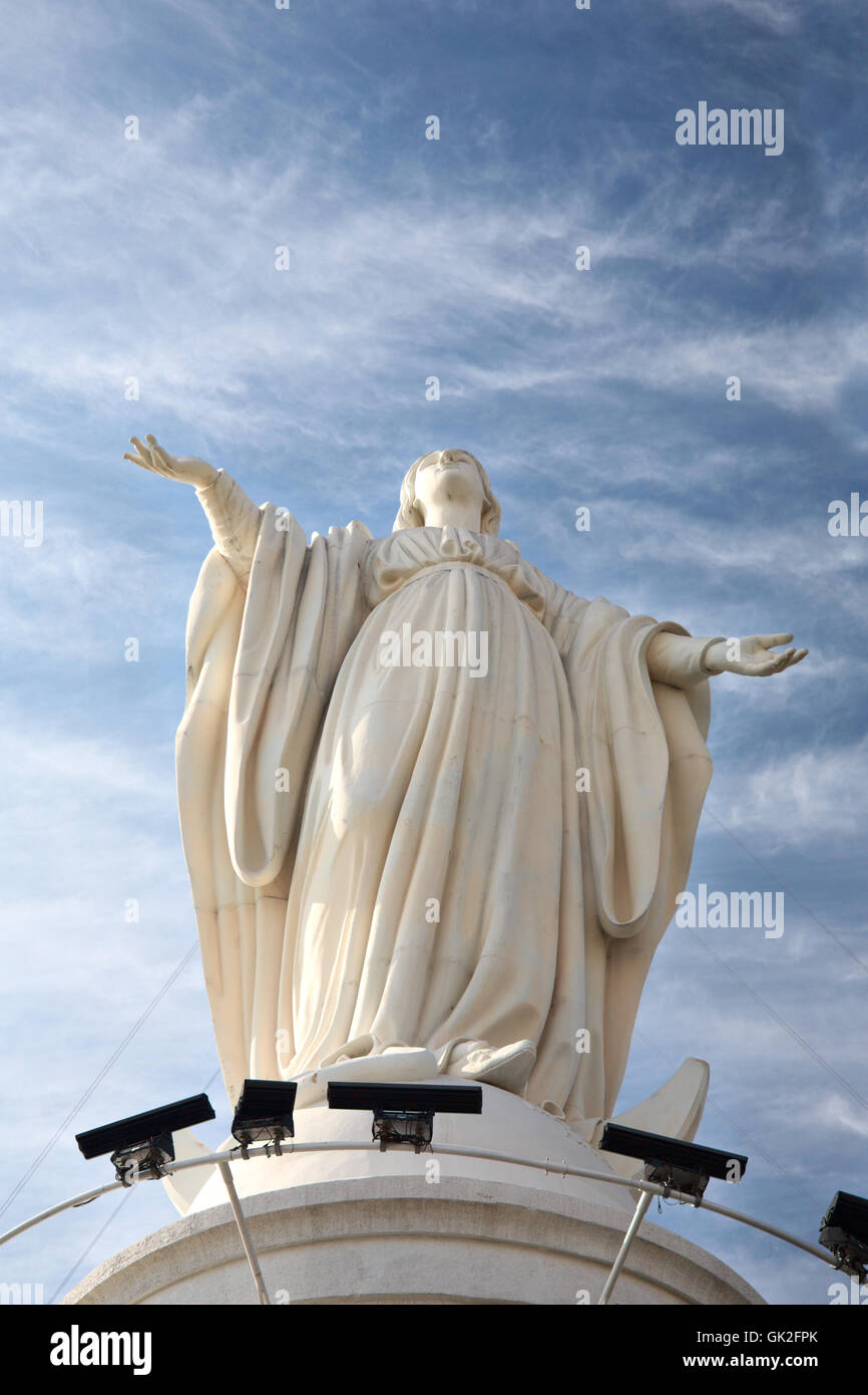 hill statue chile Stock Photo - Alamy