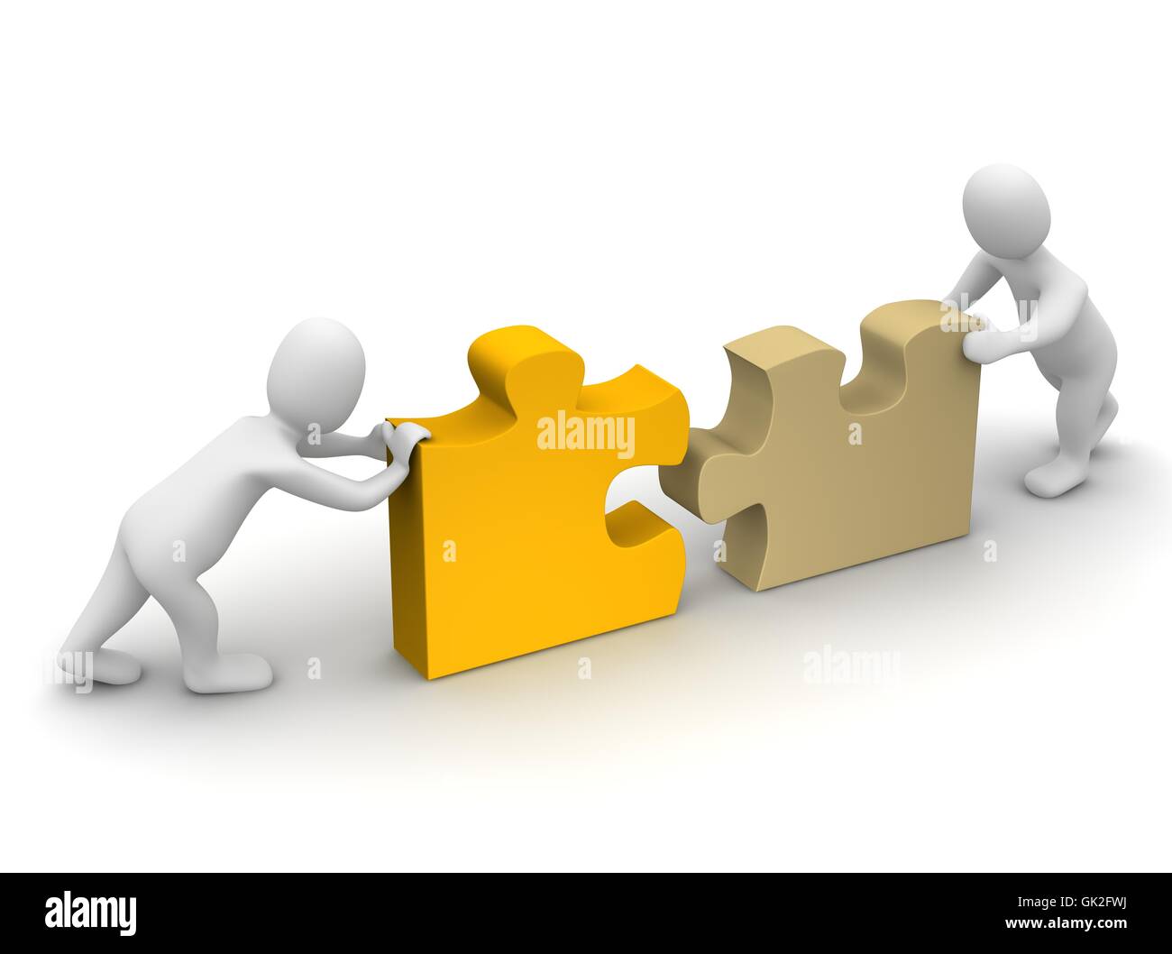 teamwork jigsaw puzzle Stock Photo - Alamy