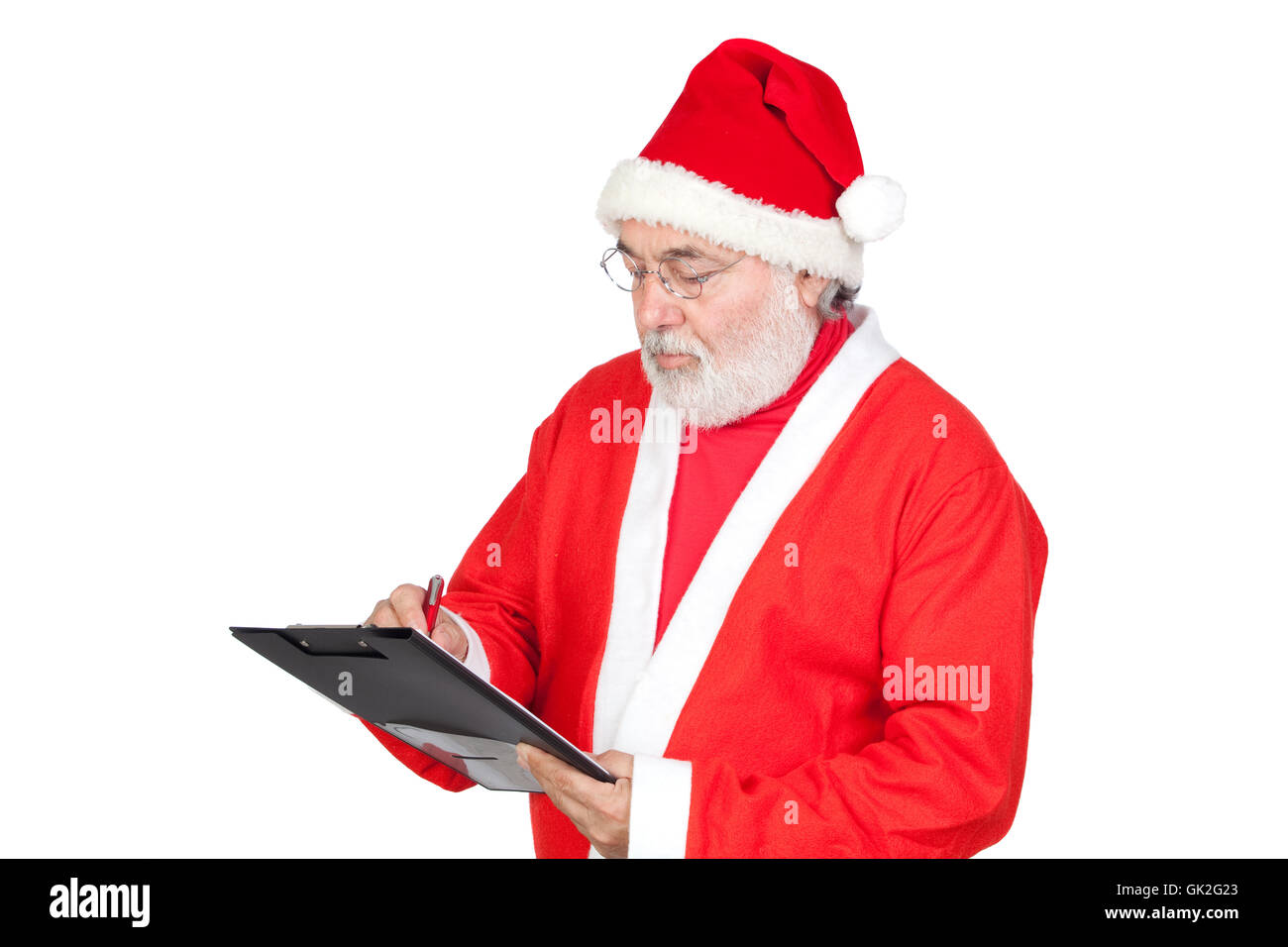 Santa claus writing letter Cut Out Stock Images & Pictures - Alamy