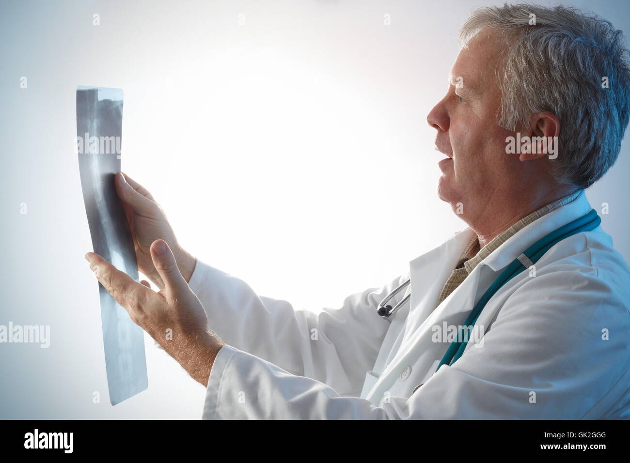 Mature doctor studying ray hi-res stock photography and images - Alamy