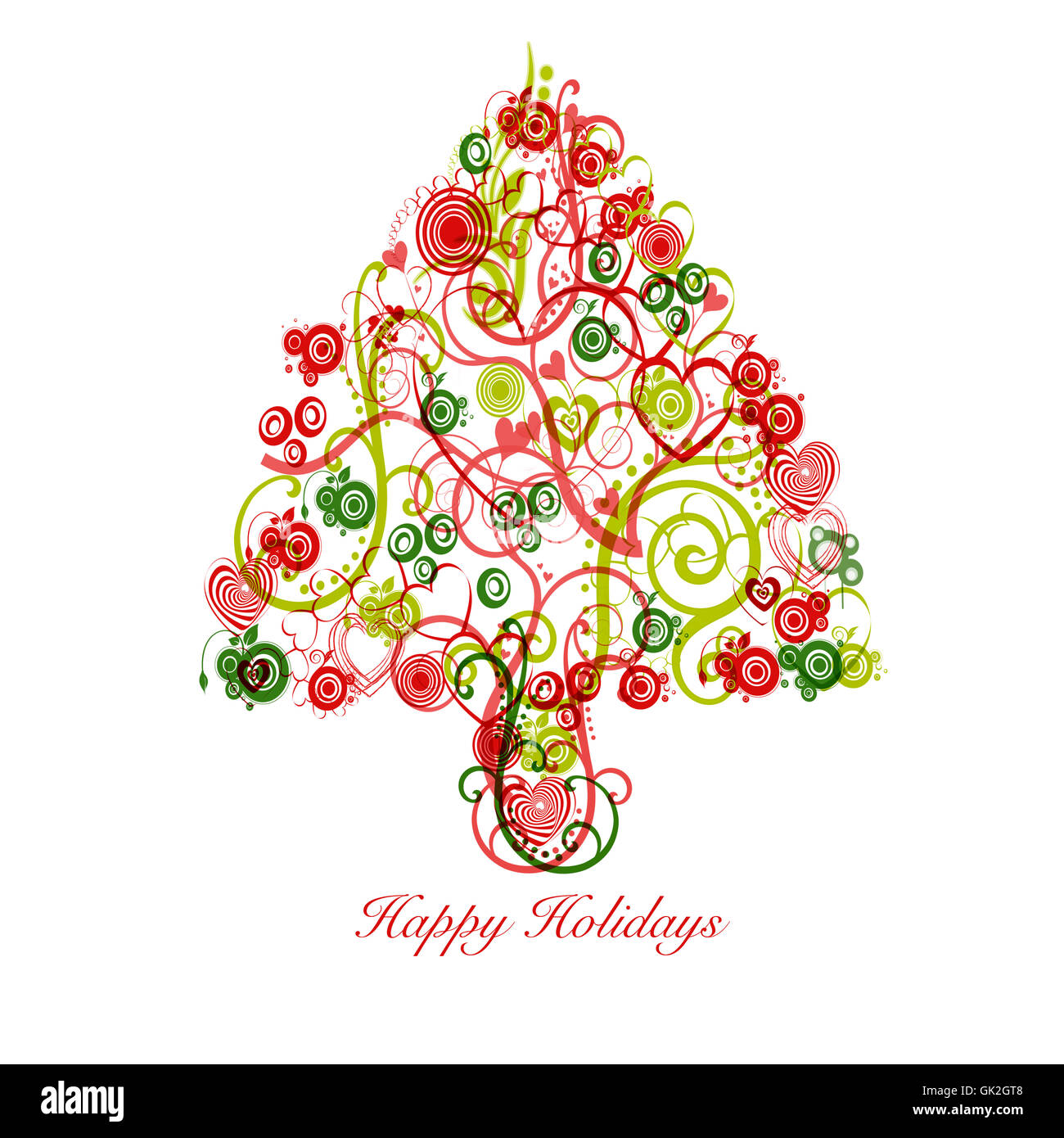greeting tree illustration Stock Photo - Alamy