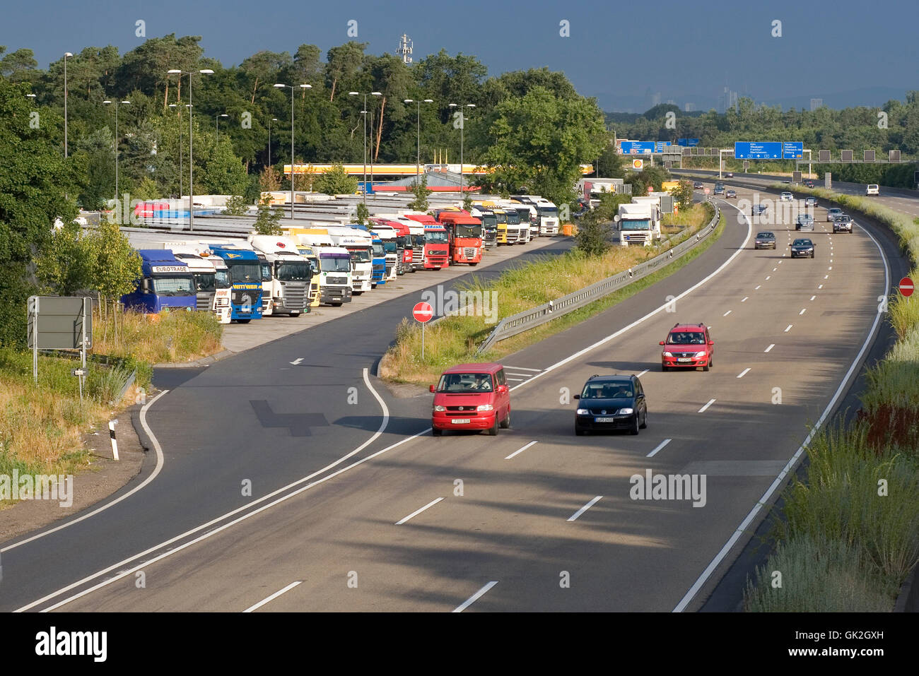 motorway highway traffic Stock Photo - Alamy