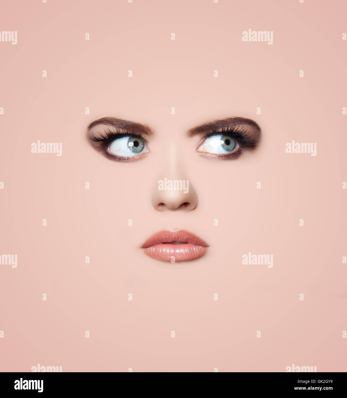 lady female face Stock Photo - Alamy