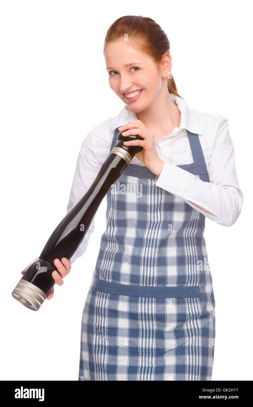 woman with cooking apron Stock Photo - Alamy