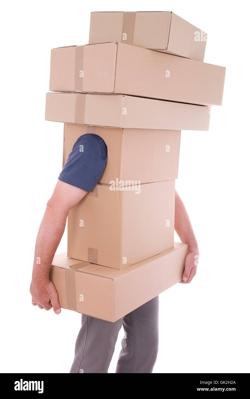 Men carry large boxes hi-res stock photography and images - Alamy