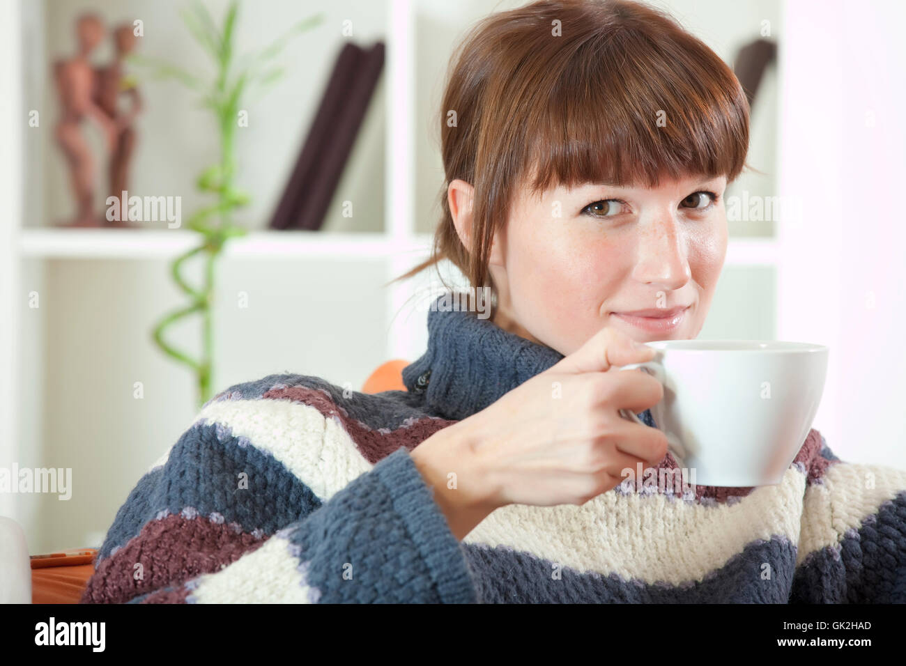 woman tea drink Stock Photo - Alamy