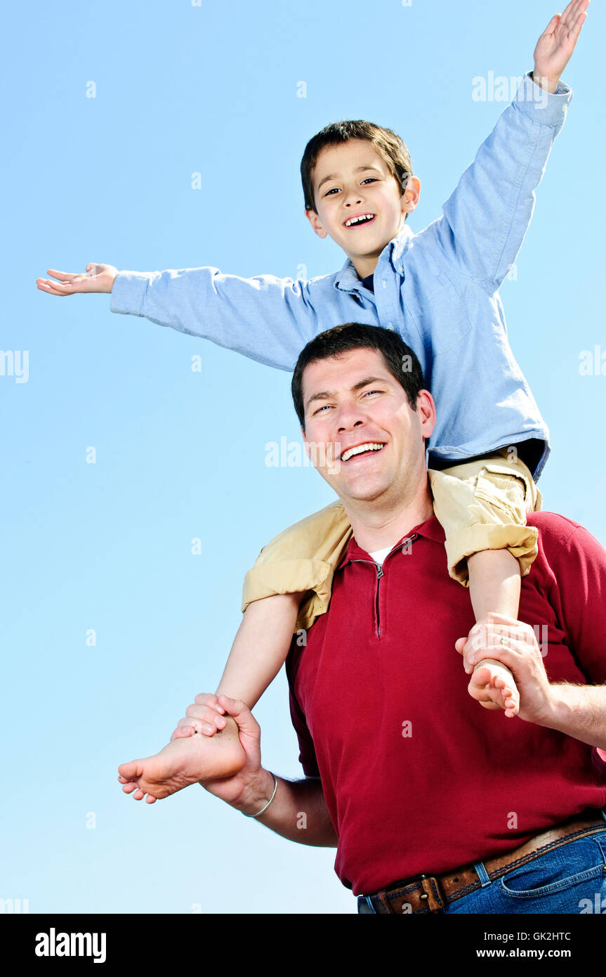 ride son shoulder Stock Photo - Alamy