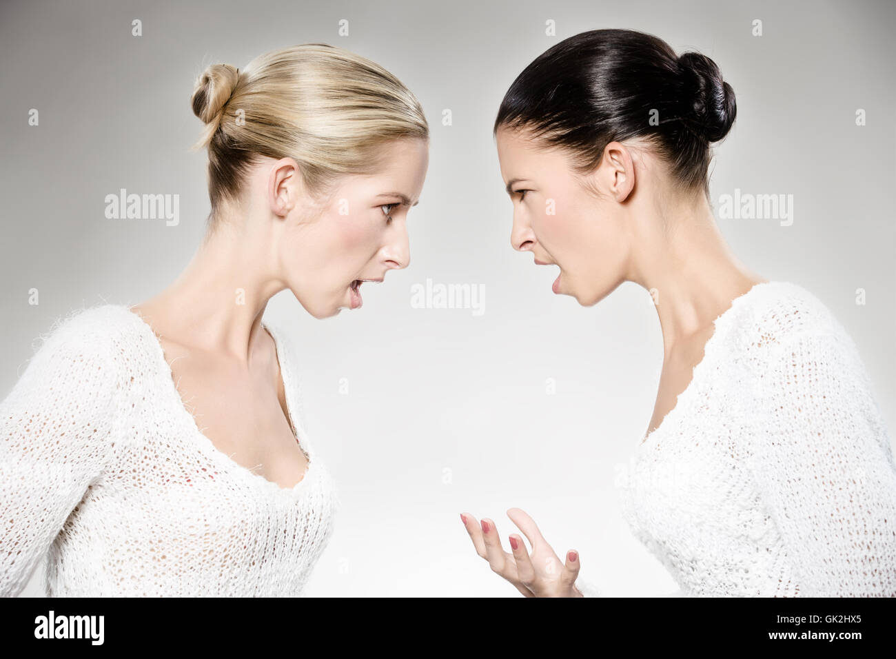 woman women conflict Stock Photo - Alamy