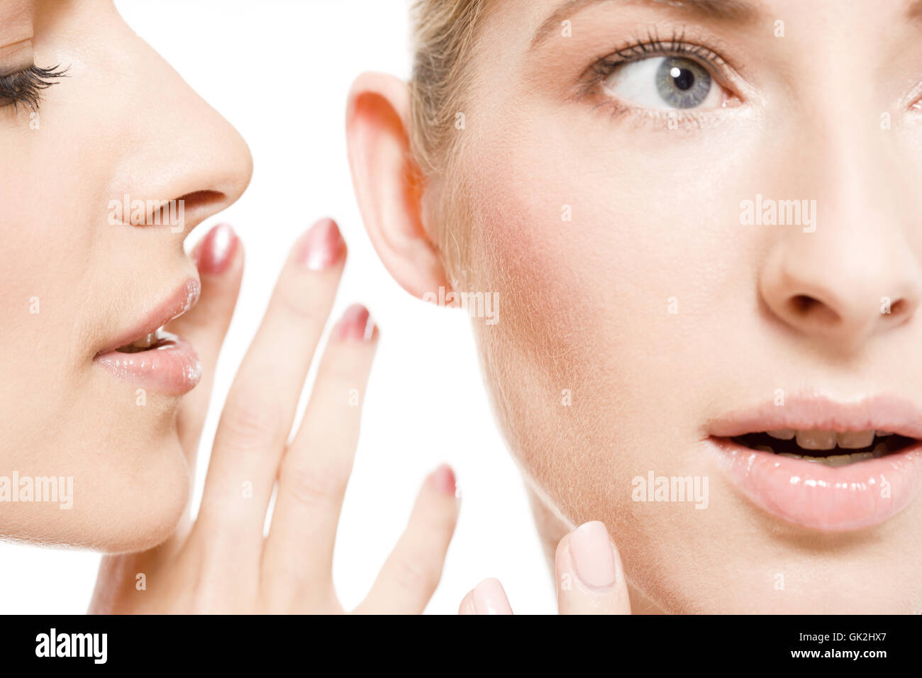 Speaking two women hi-res stock photography and images - Alamy