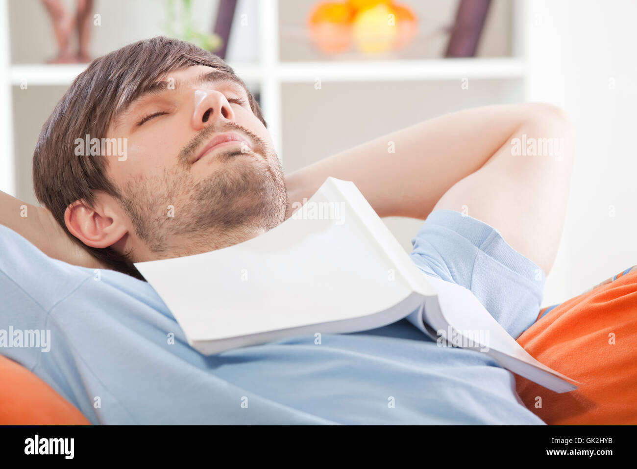 sleep sleeping reading Stock Photo - Alamy