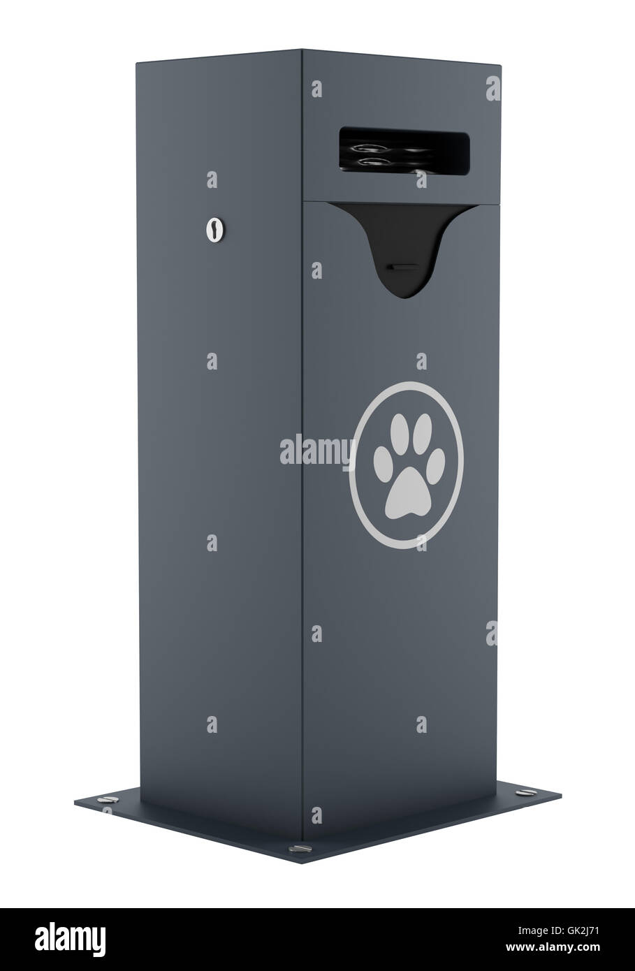 dog waste container isolated on white background Stock Photo - Alamy