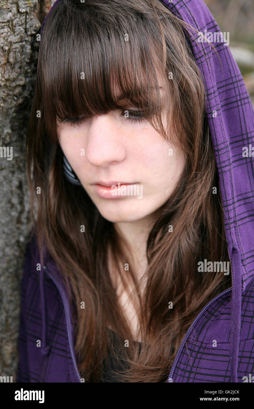 woman sad fear Stock Photo - Alamy