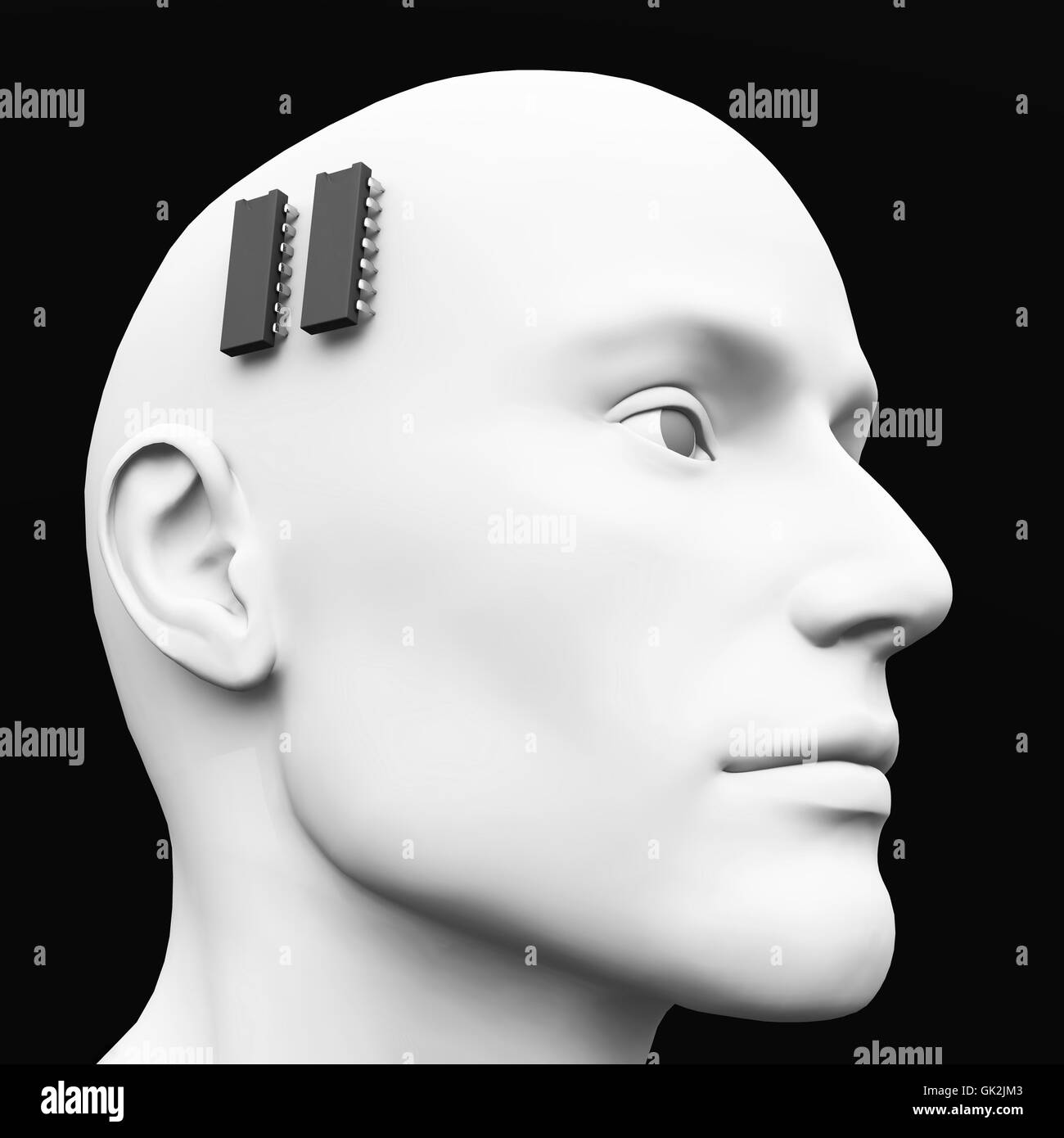 3d - ic brain pacemaker concept - 02 Stock Photo - Alamy
