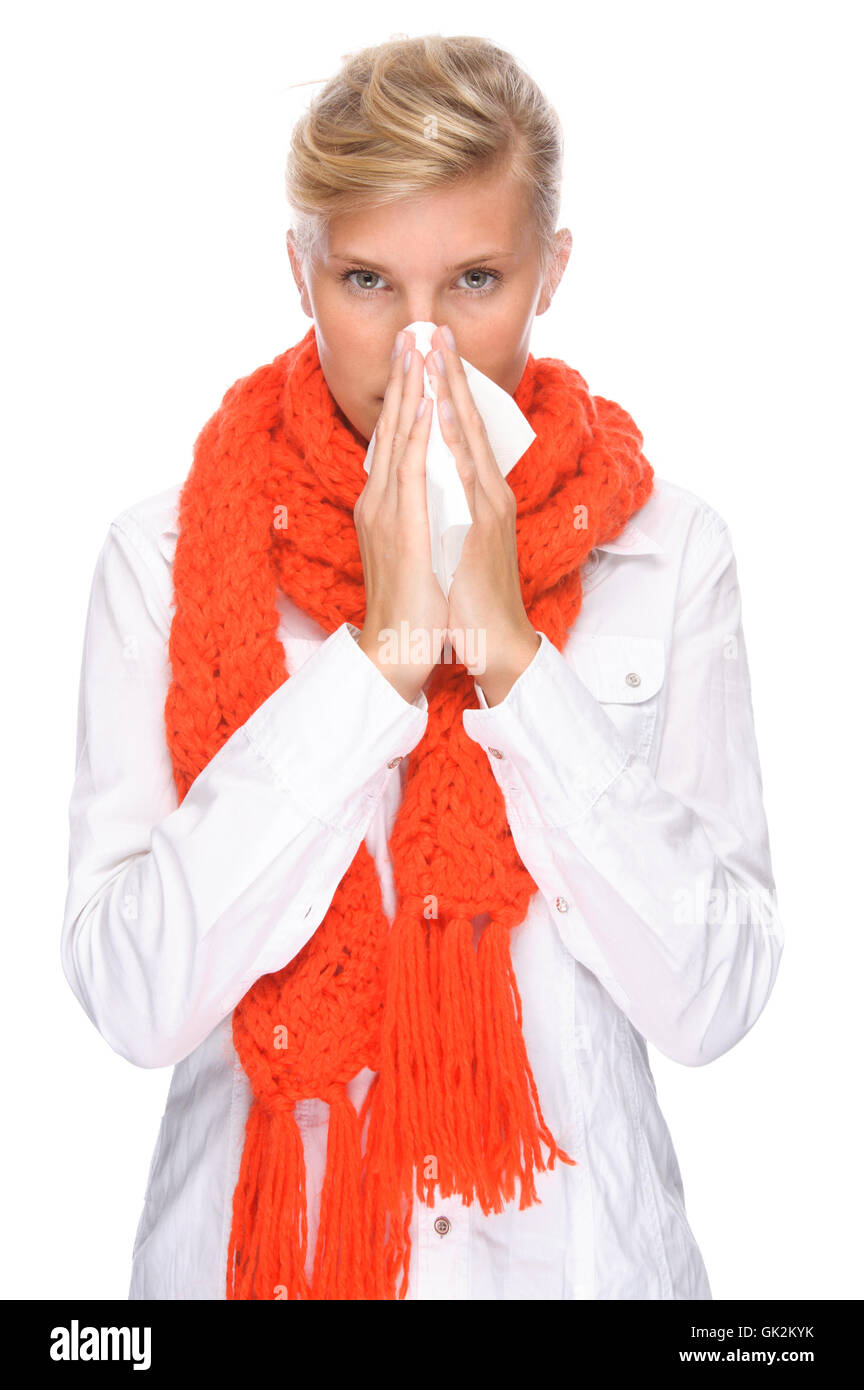 woman with cold Stock Photo - Alamy