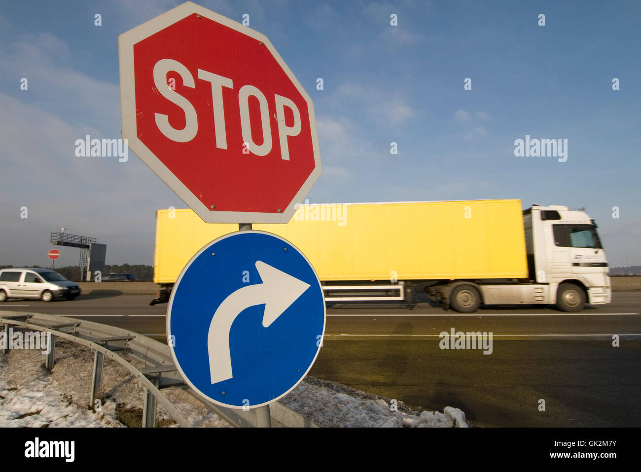 Motorway road signs on hi-res stock photography and images - Alamy