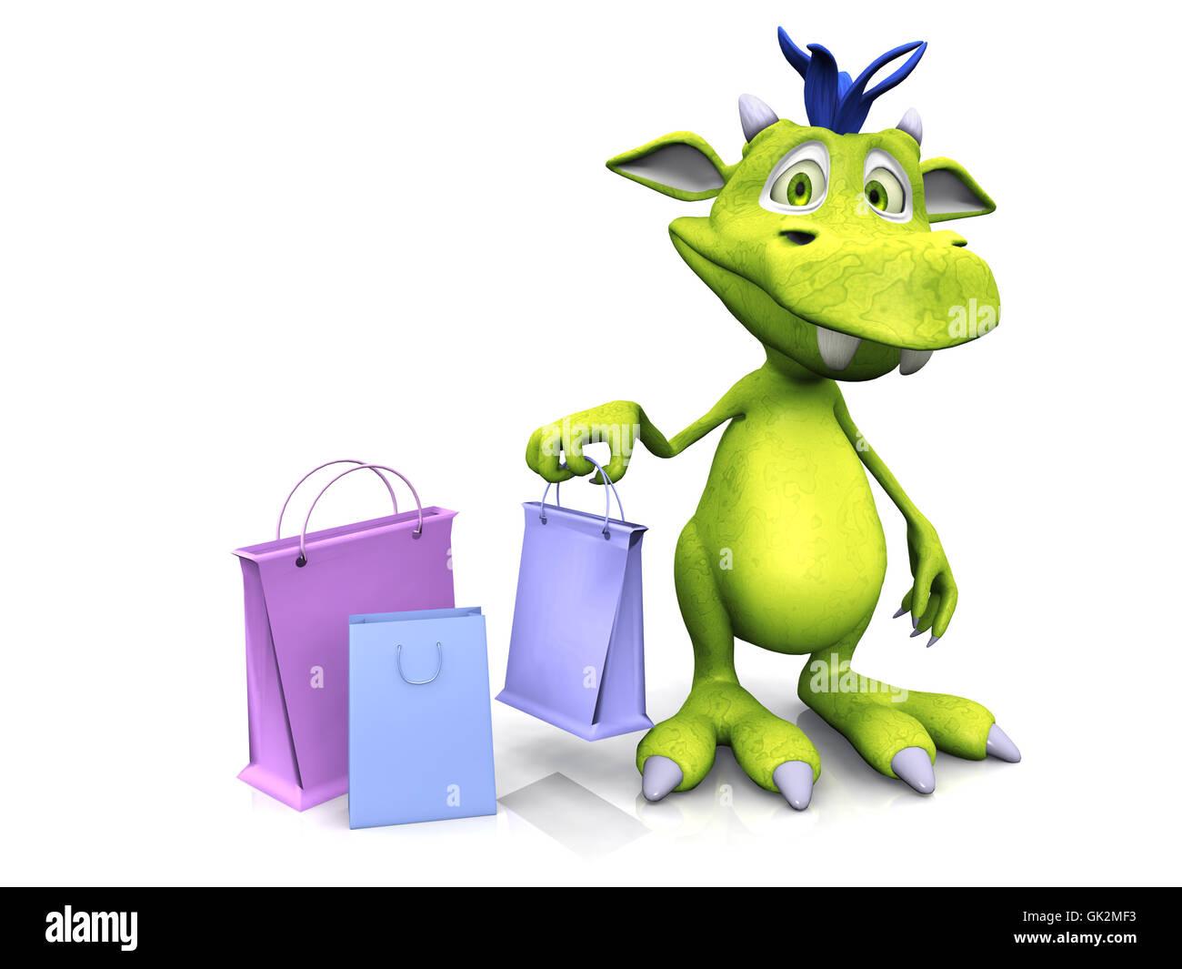 shopping monster dragon Stock Photo - Alamy